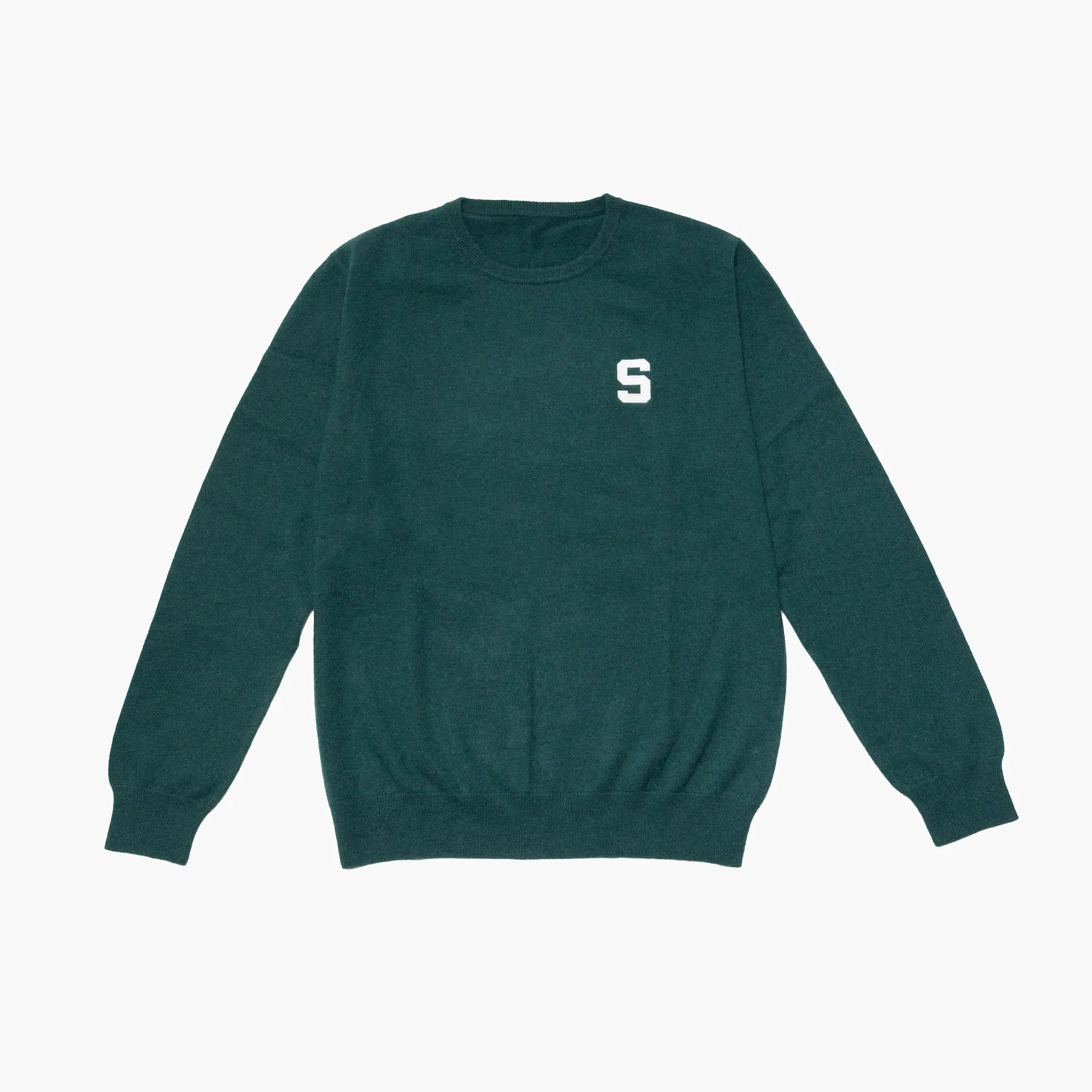 Michigan State Men’s Cashmere Crewneck – College Cashmere